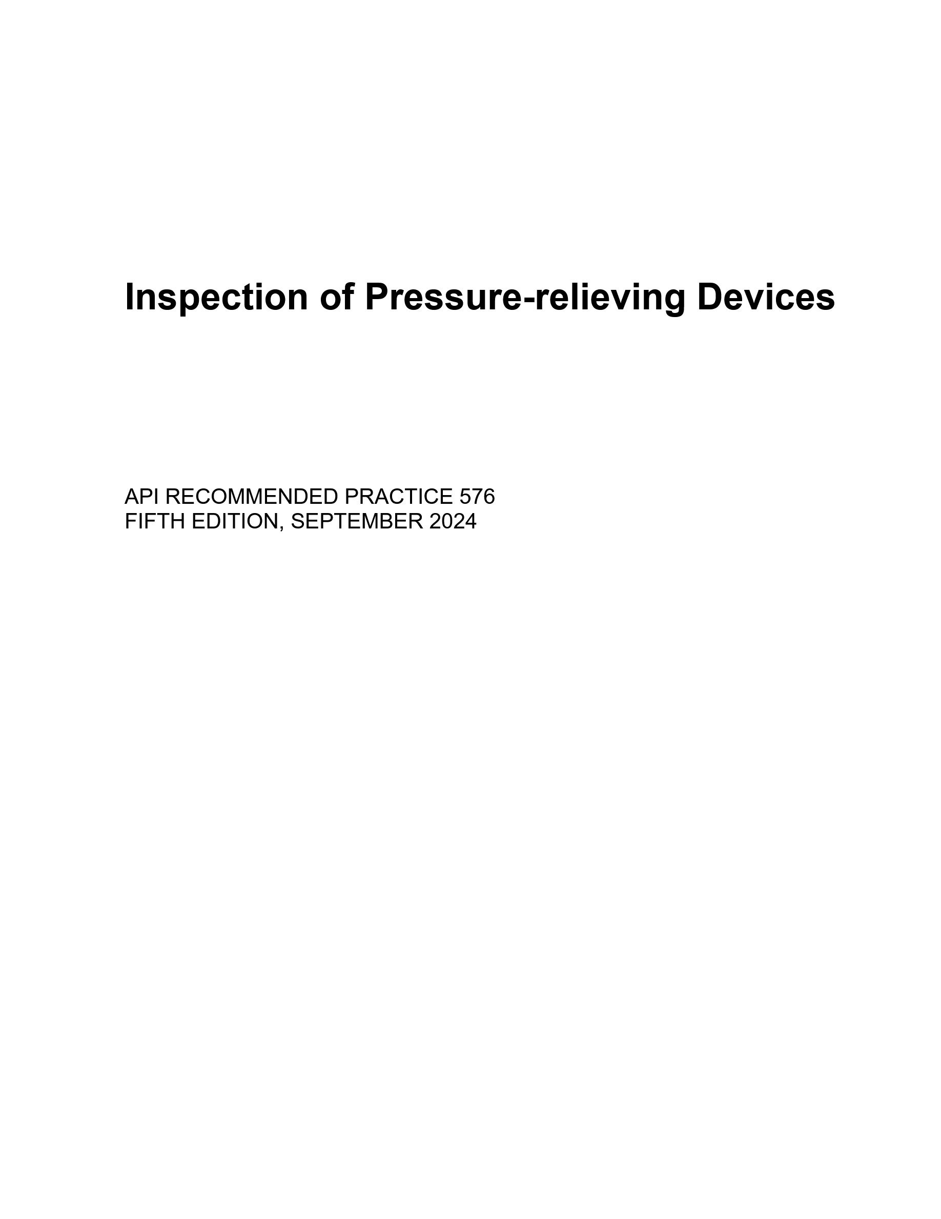 API RP 576 Inspection Compliance Checklist 2024 | Publications Office